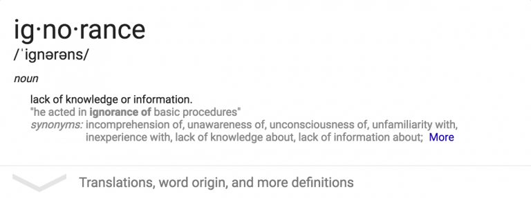 Don't Let Your Ignorance Get In The Way Of Success - Daredevil Production